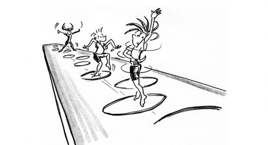 Sauts en cascade – Premiers sauts: Parcours de cerceaux » mobilesport.ch