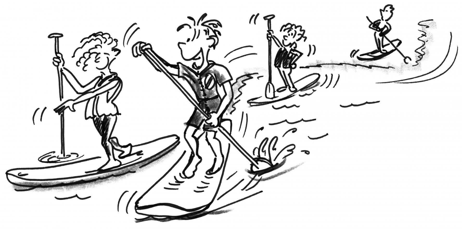 Stand up paddle – Manœuvres: Slalom humain » mobilesport.ch