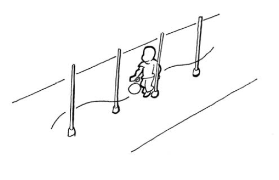 Spielen – Ball führen: Slalom prellen (Niveau C) » mobilesport.ch