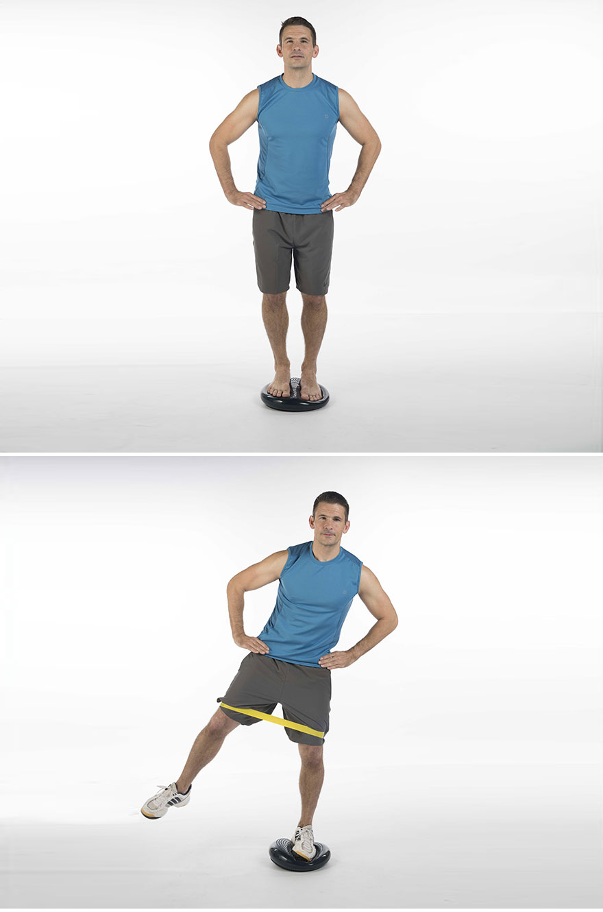 Allenamento con attrezzi II – Superfici instabili: Aprire le gambe » mobilesport.ch
