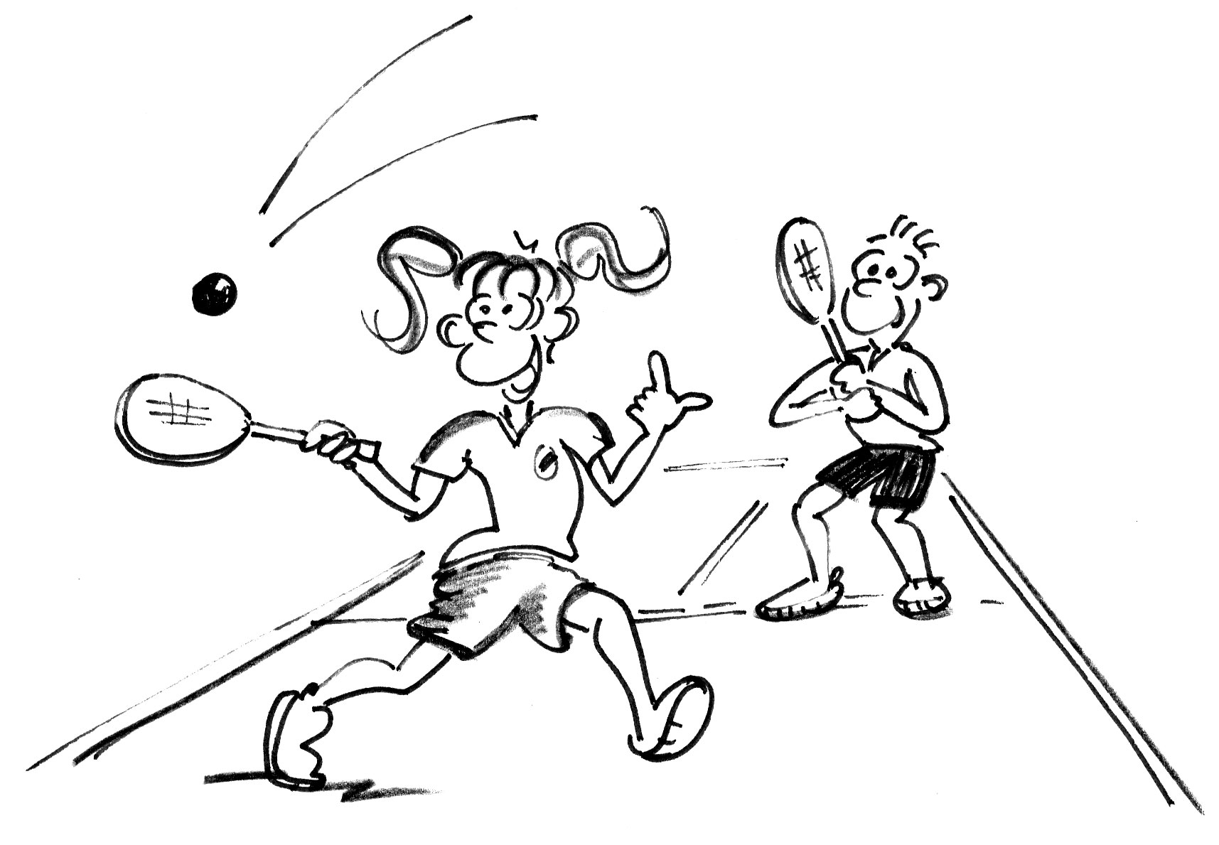 Rückschlagspiele mit Kindern – Squash: Double Trouble » mobilesport.ch