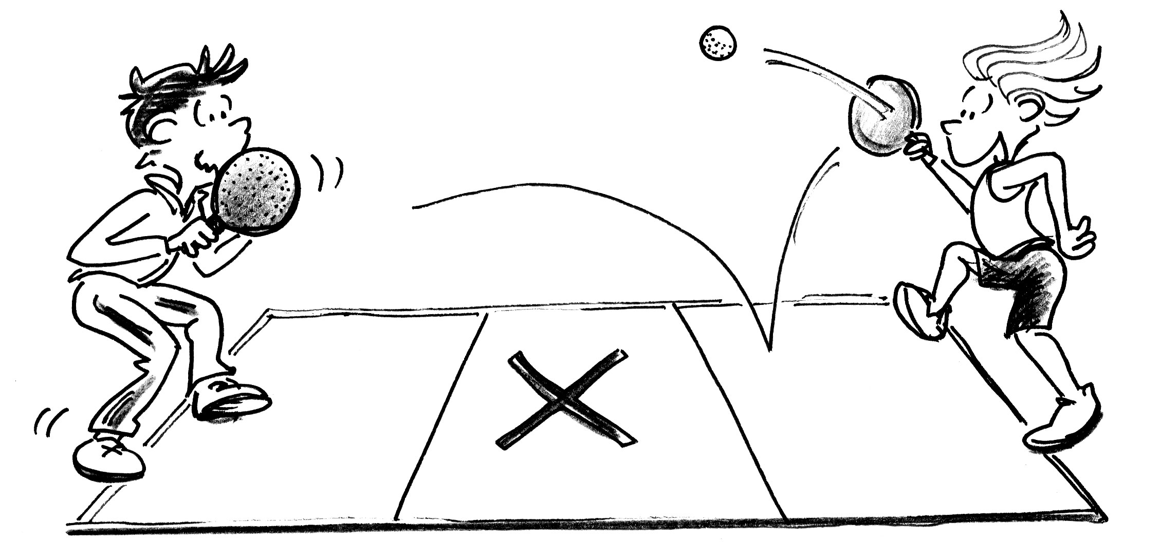 Rückschlagspiele mit Kindern – Einstiegsspiele: Street Racket Grundform ...